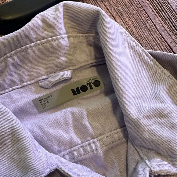 Topshop | Jackets & Coats | Topshop Moto Lavender Denim Jacket | Poshmark